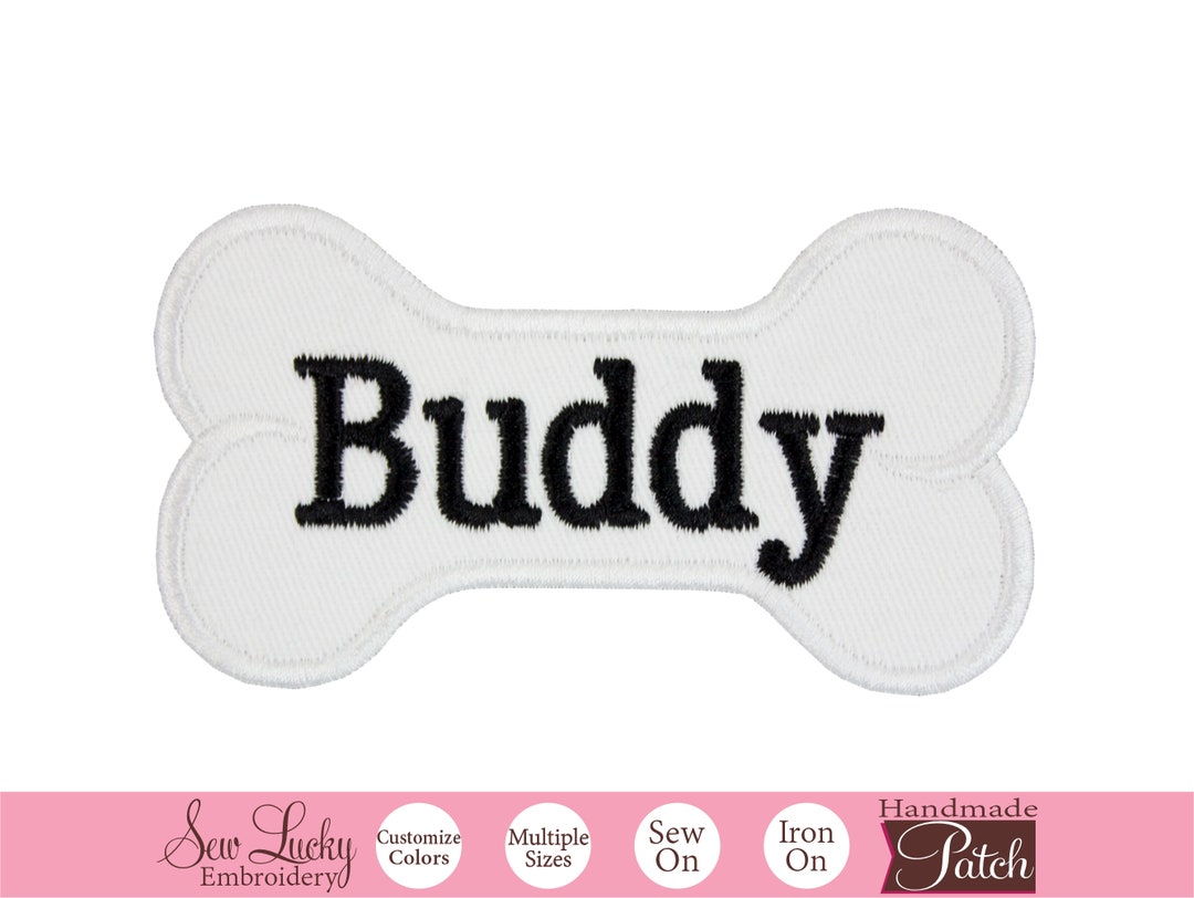 Dog Bone Patch - Personalized Patch - Animal Patch - Iron on Patch ...
