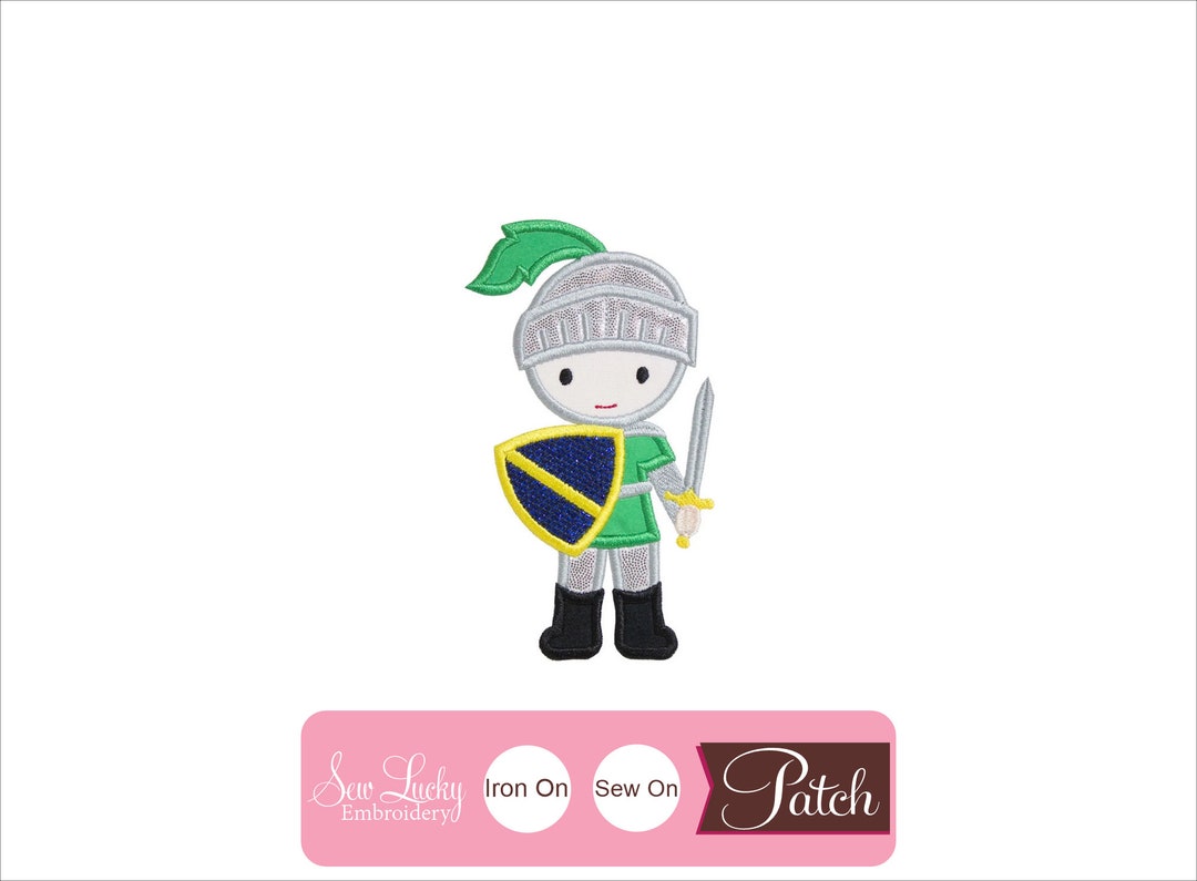 Knight With Sword and Shield Patch Medieval Knight Patch Iron on Patch ...