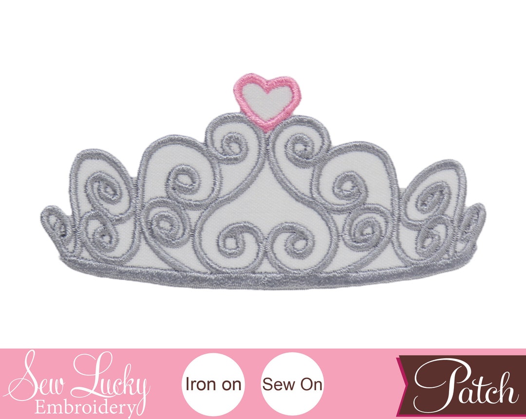 Tiara Princess Crown Patch Iron on Patch Sew on Patch - Etsy