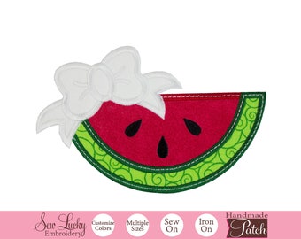 Pink Watermelon Slice Patch Summer Fruit Patch Sew on Patch Iron on ...