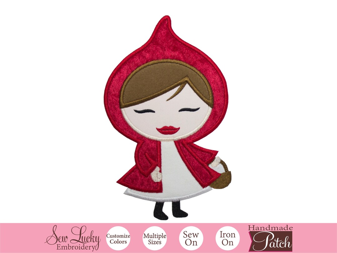 Red Riding Hood Patch - Character Patch - Iron on Patch - Sew on Patch ...