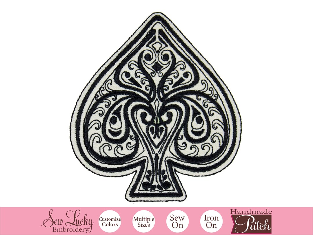 Ace of Spades Patch - Steampunk Patch - Urban Patch - Iron on Patch ...