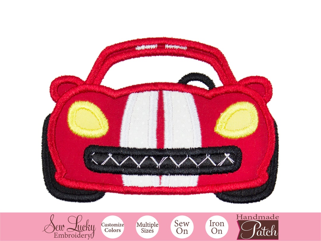 Race Car Patch - Automobile Patch - Iron on Patch - Sew on Patch ...