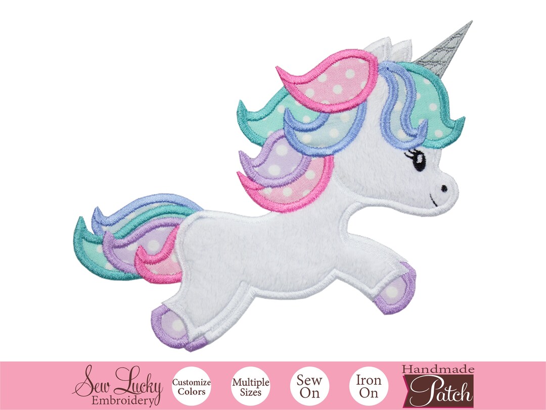 Jumping Unicorn Patch - Animal Patch - Iron on Patch - Sew on Patch ...