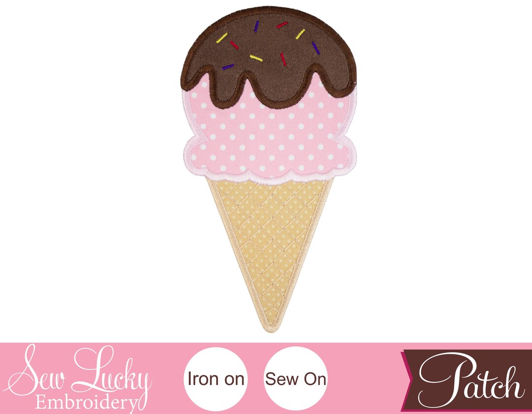 Ice Cream Cone Patch Food Patch Iron on Patch Sew on - Etsy