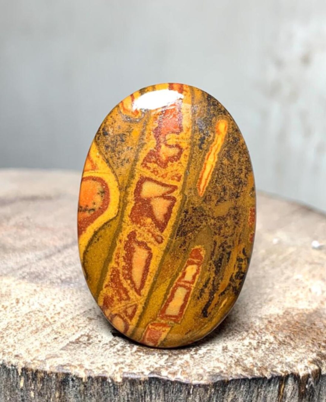 59.5 Cts Beautiful Outback Jasper Loos Cabochon Oval Shape Gemstone ...
