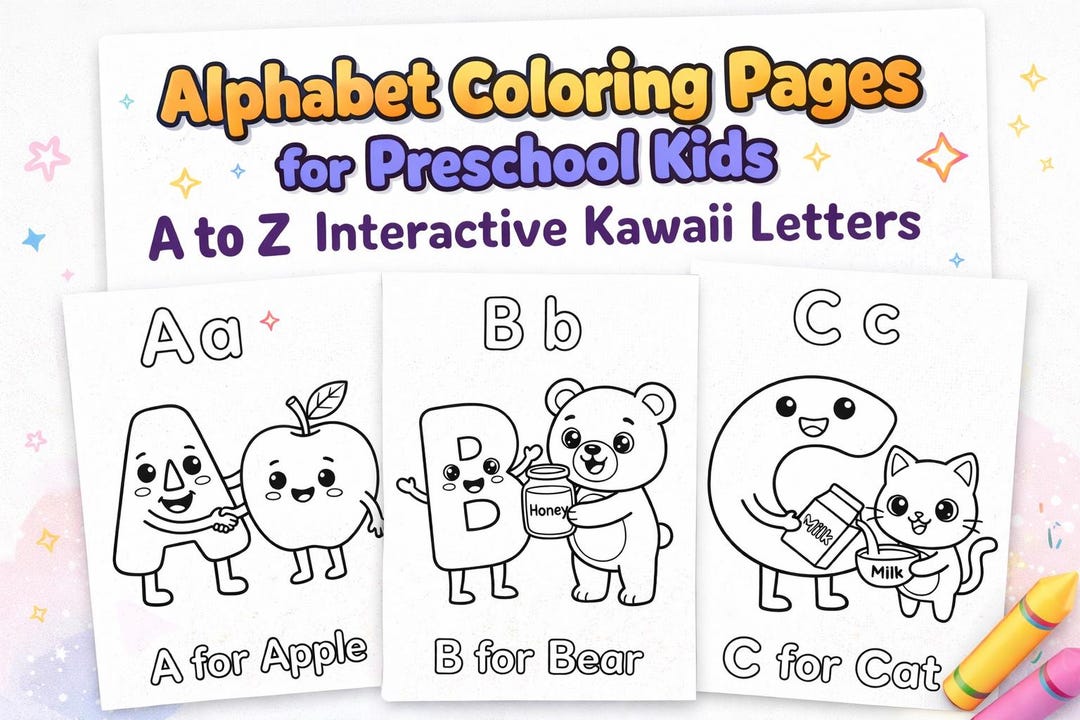 Alphabet Coloring Pages for Preschool Kids | Printable Learning ...