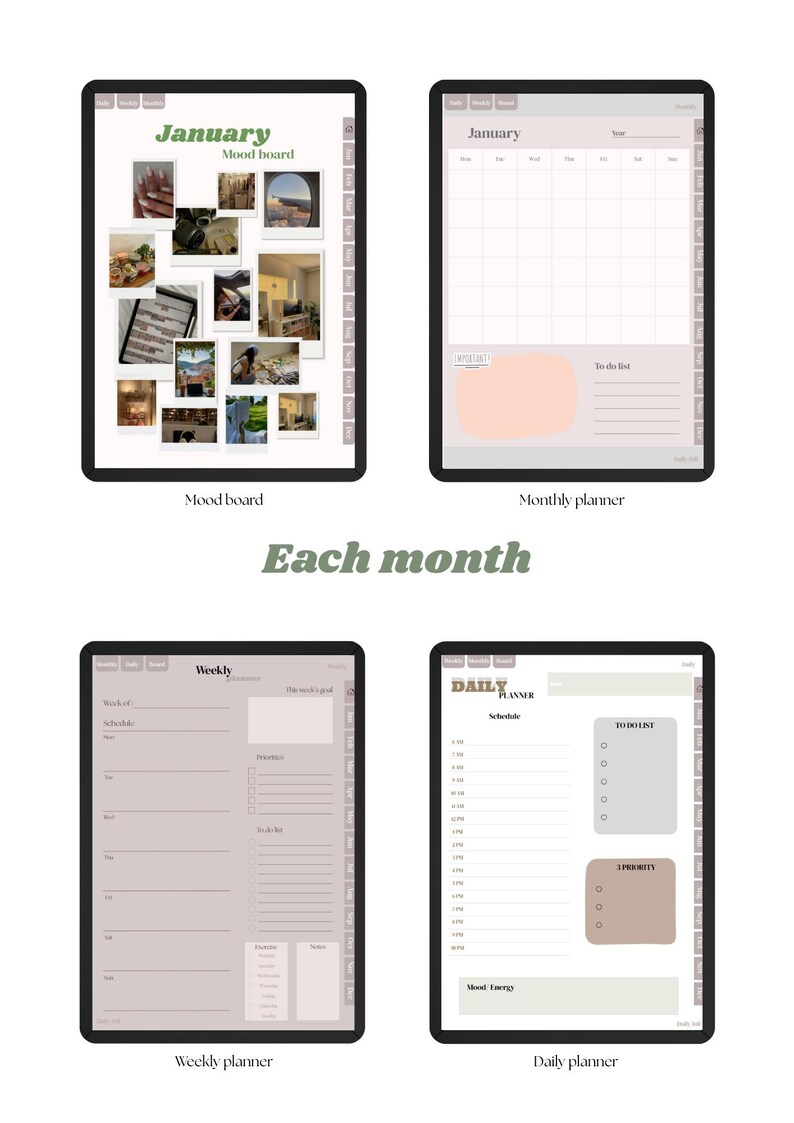 2026 Digital Planner - Interactive PDF - for Goodnotes - Etsy