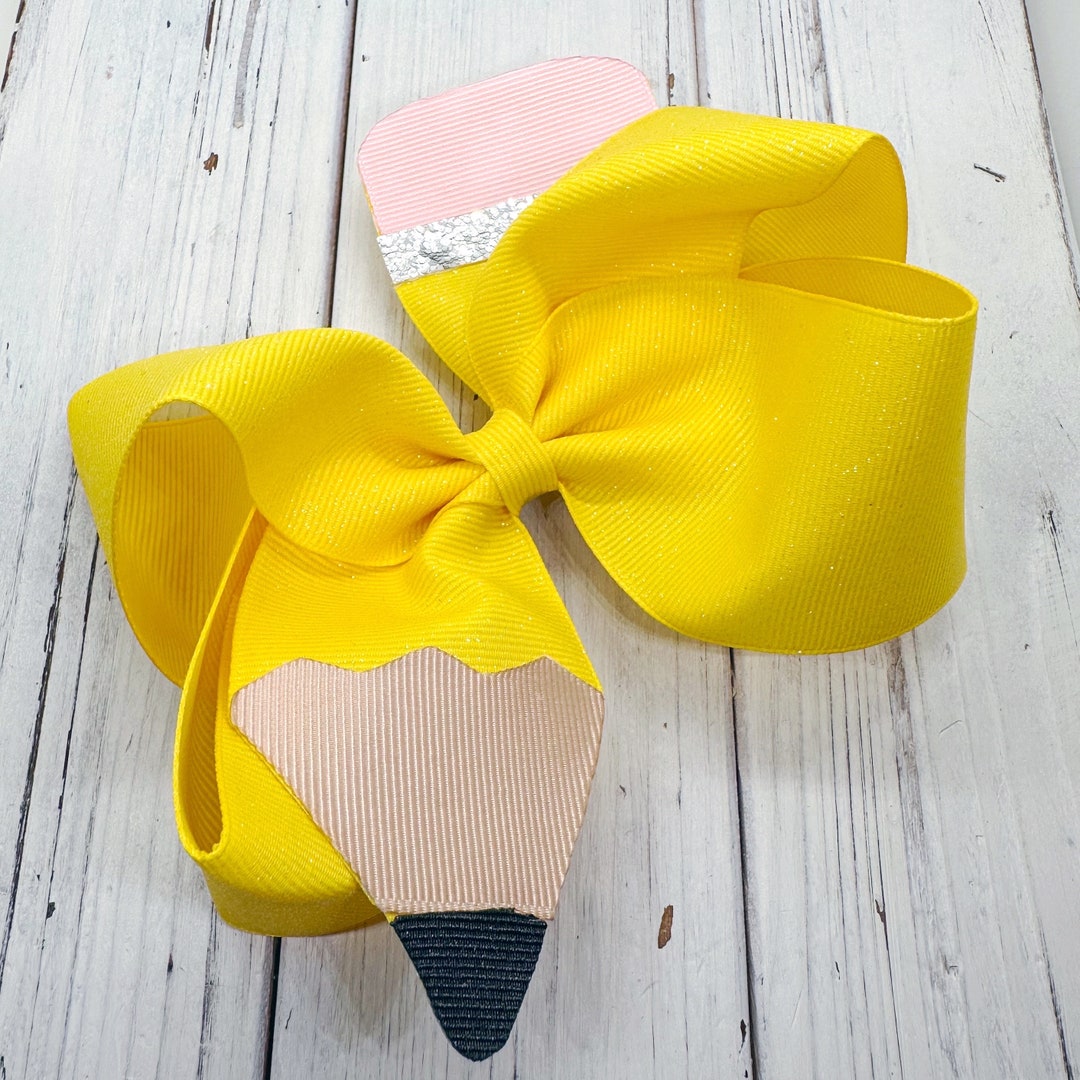 Pencil Bow Hair Bow Back to School First Day of School - Etsy