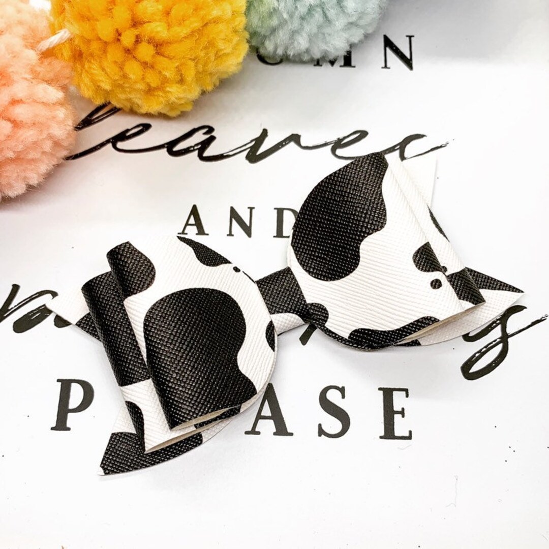 Cow Print Bow, Cow Bow, Moo Bow - Etsy