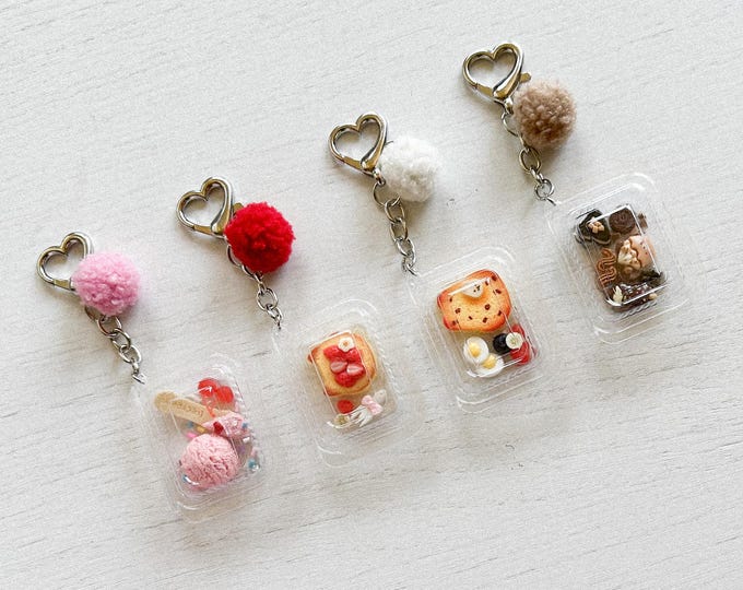 Food Keychain | Take Out Containers | Breakfast and Food Charm | Gift ...
