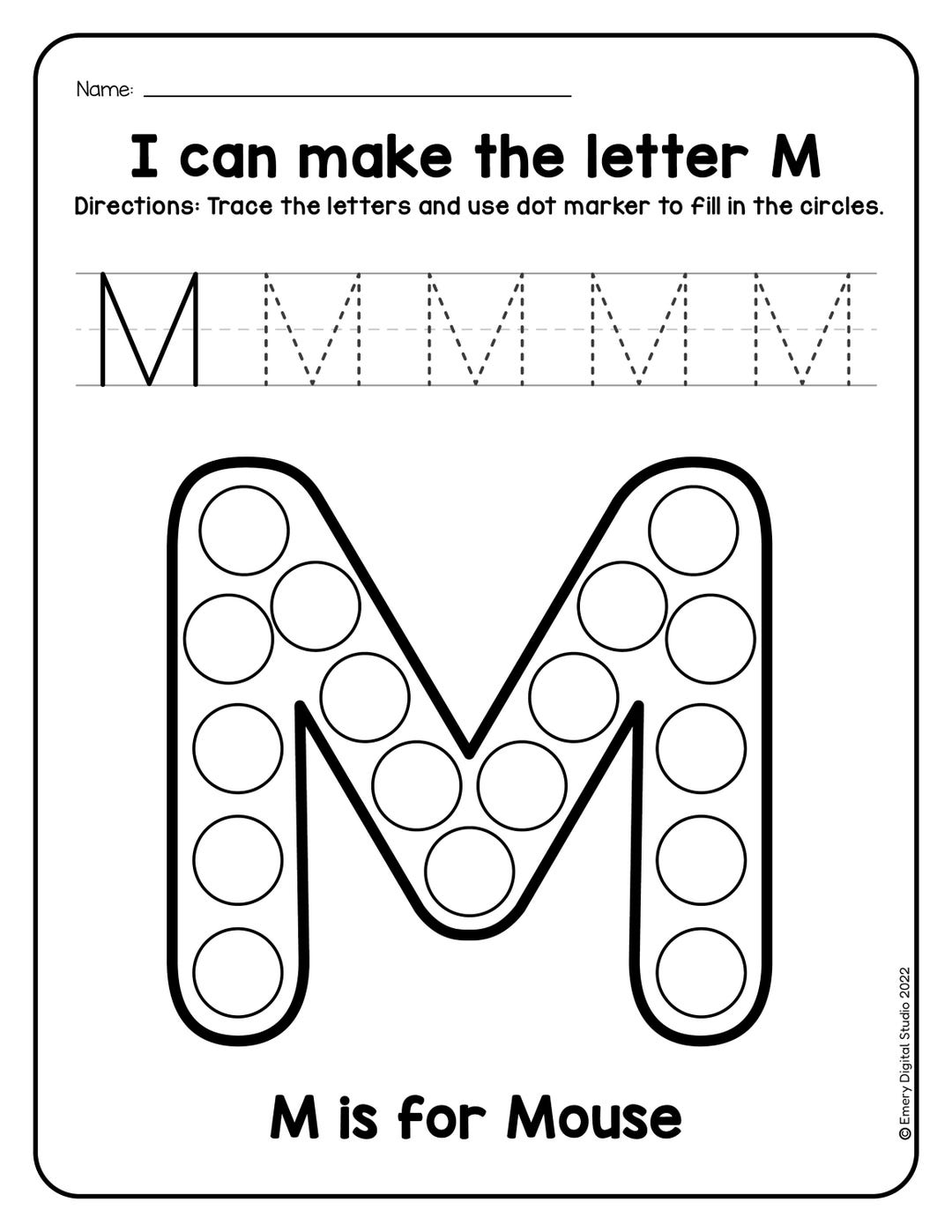 Alphabet Coloring Pages – A-Z Letter Tracing, Dot Marker Worksheets ...