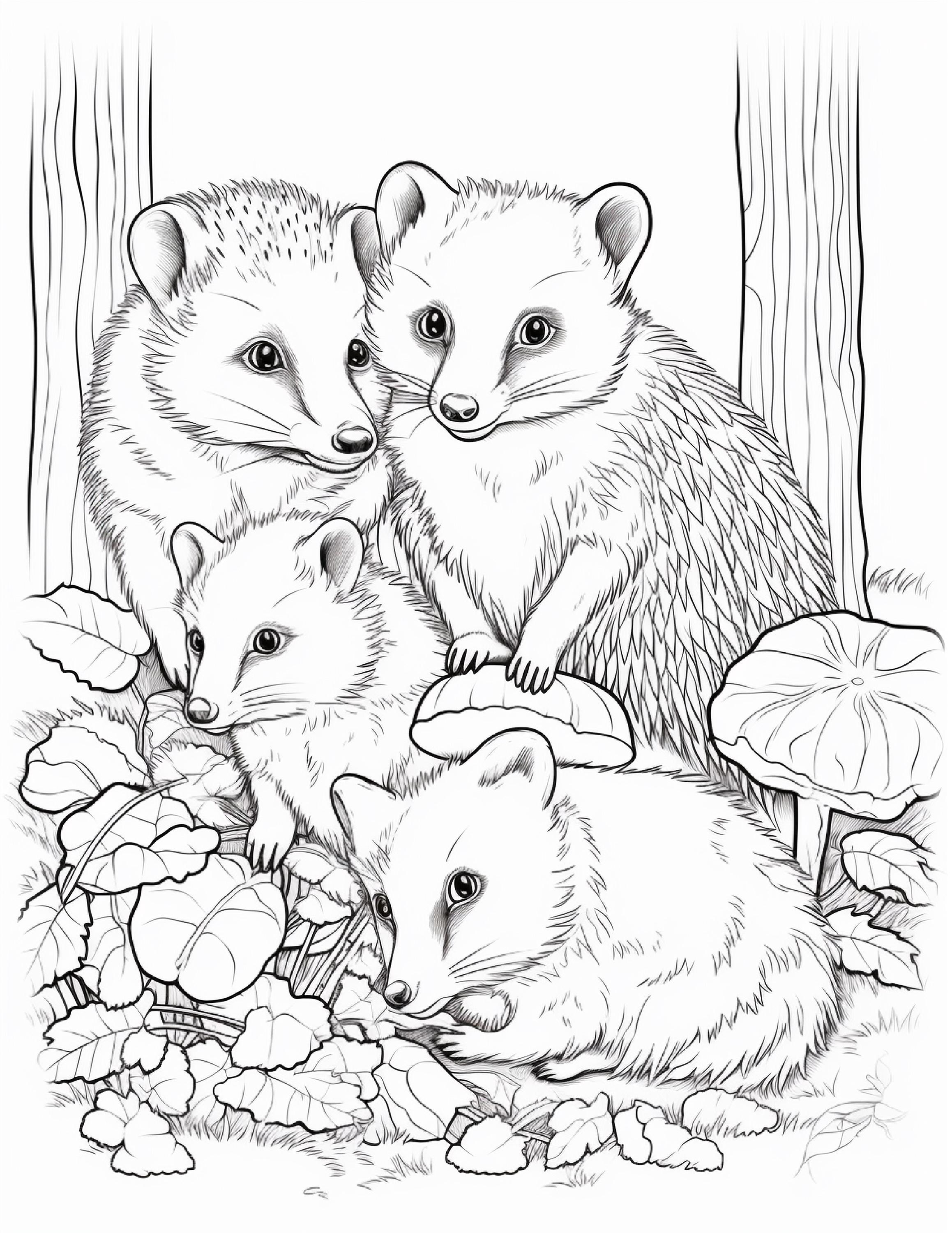 50 Forest Animals Coloring Page Printable, Woodland Animal Coloring ...