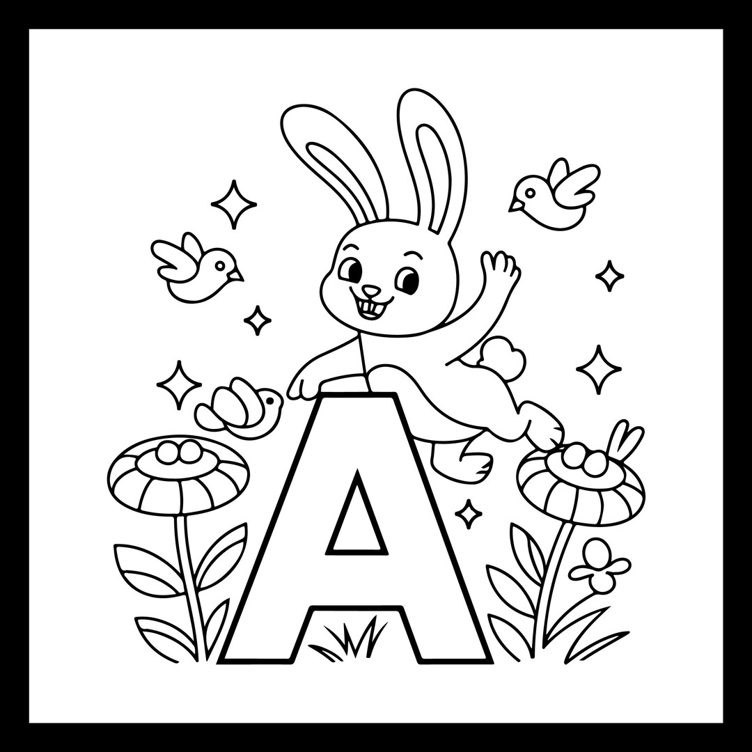 Easter ABC Coloring Pages,alphabet Letters A–Z Printable,preschool ...