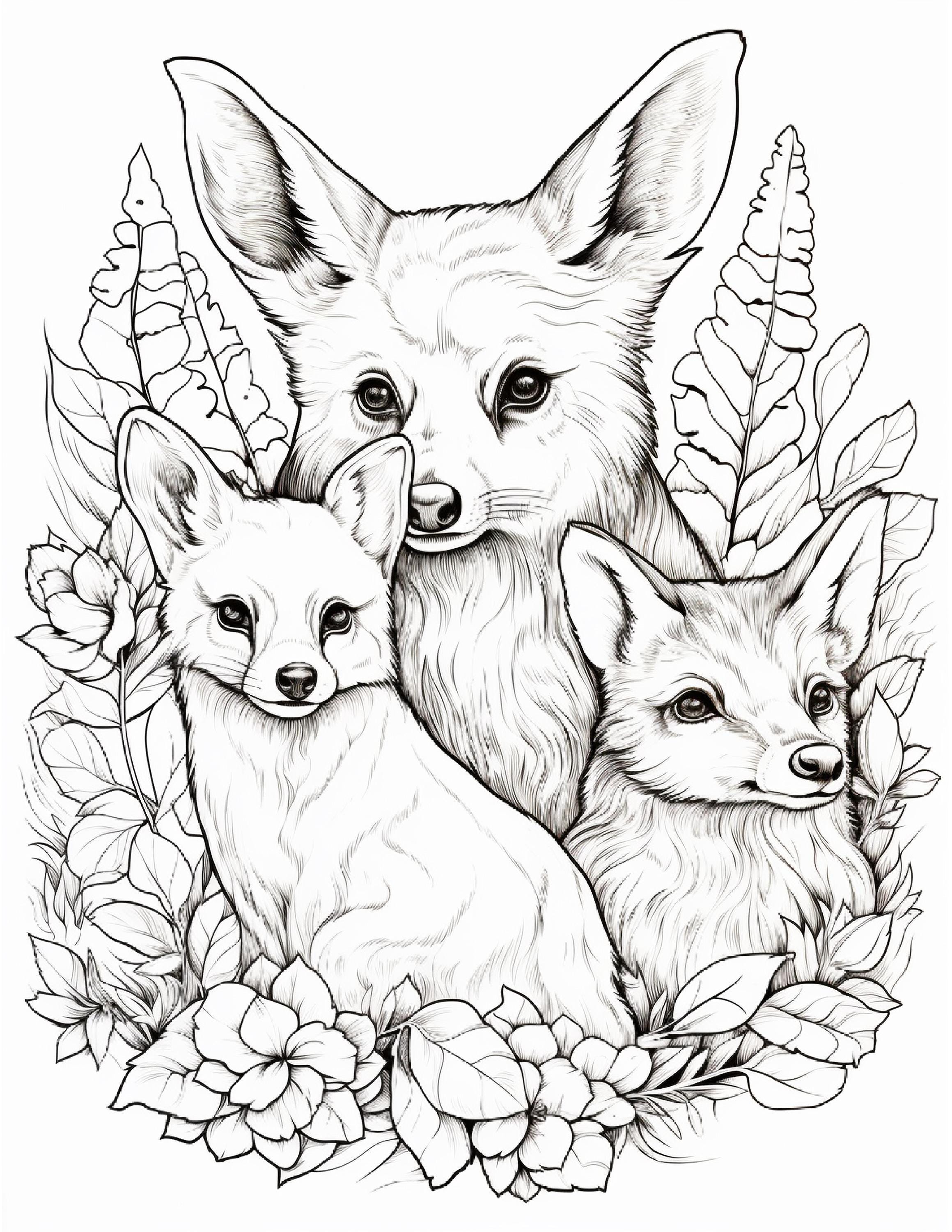 50 Forest Animals Coloring Page, Woodland Creatures (digital Download ...