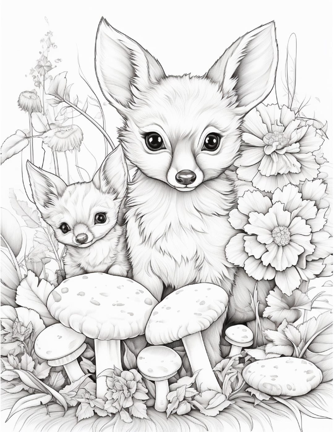 50 Forest Animals Coloring Page Printable, Woodland Animal Coloring ...