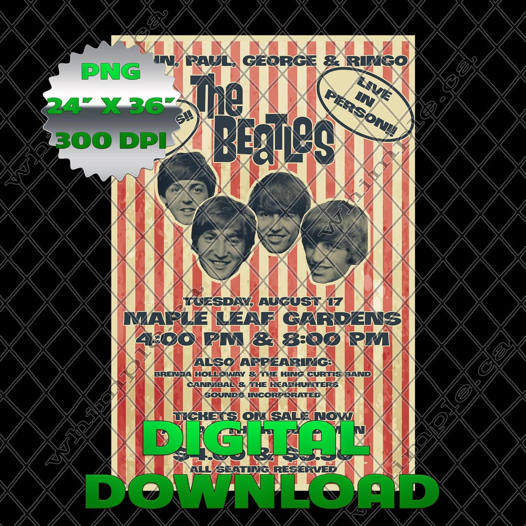 The Beatles Maple Leaf Gardens 1966 - Etsy UK