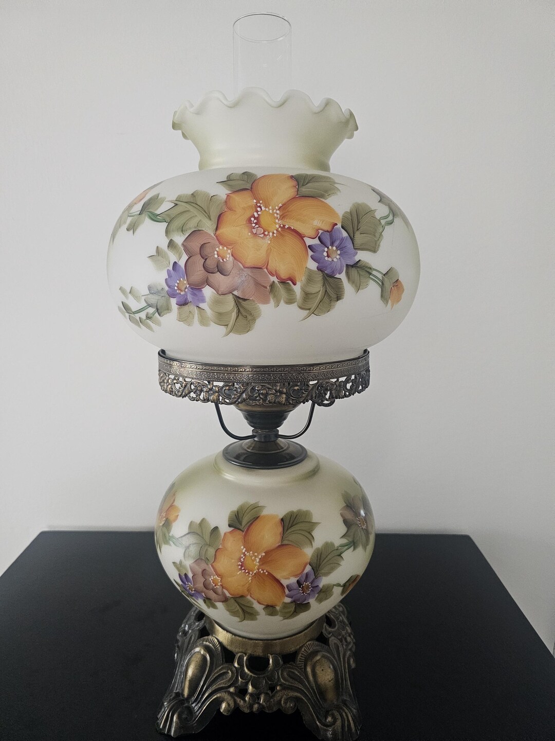 Hurricane Electric GWTW Gone With the Wind Table Lamp 3 Way Light Green ...