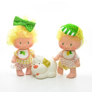 Lem & Ada Twins Strawberry Shortcake Dolls With Sugar Woofer Pet Dog ...