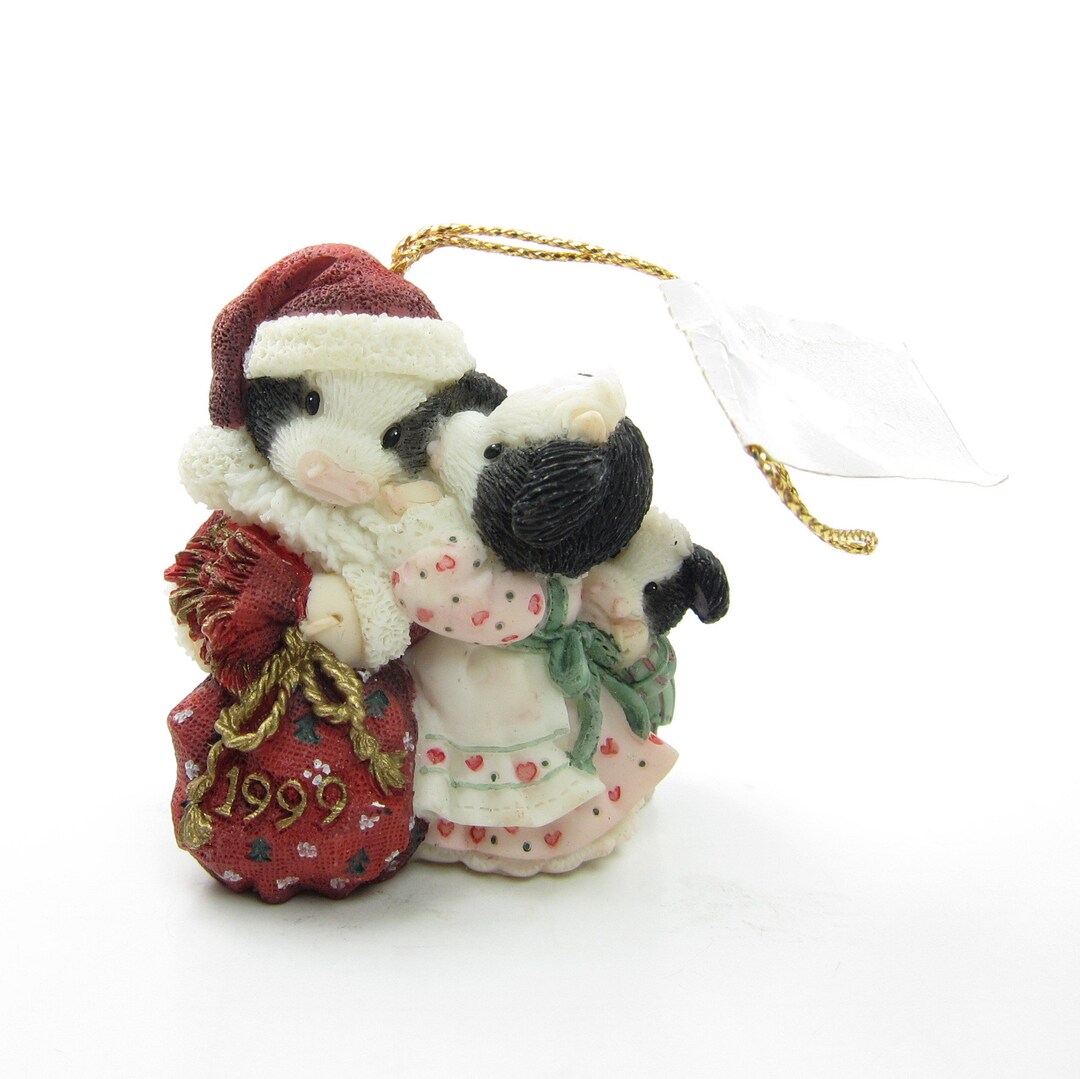 Mary's Moo Moos "i Saw Moo-mmy Kissing Santa Claus" Vintage 1999 Enesco ...