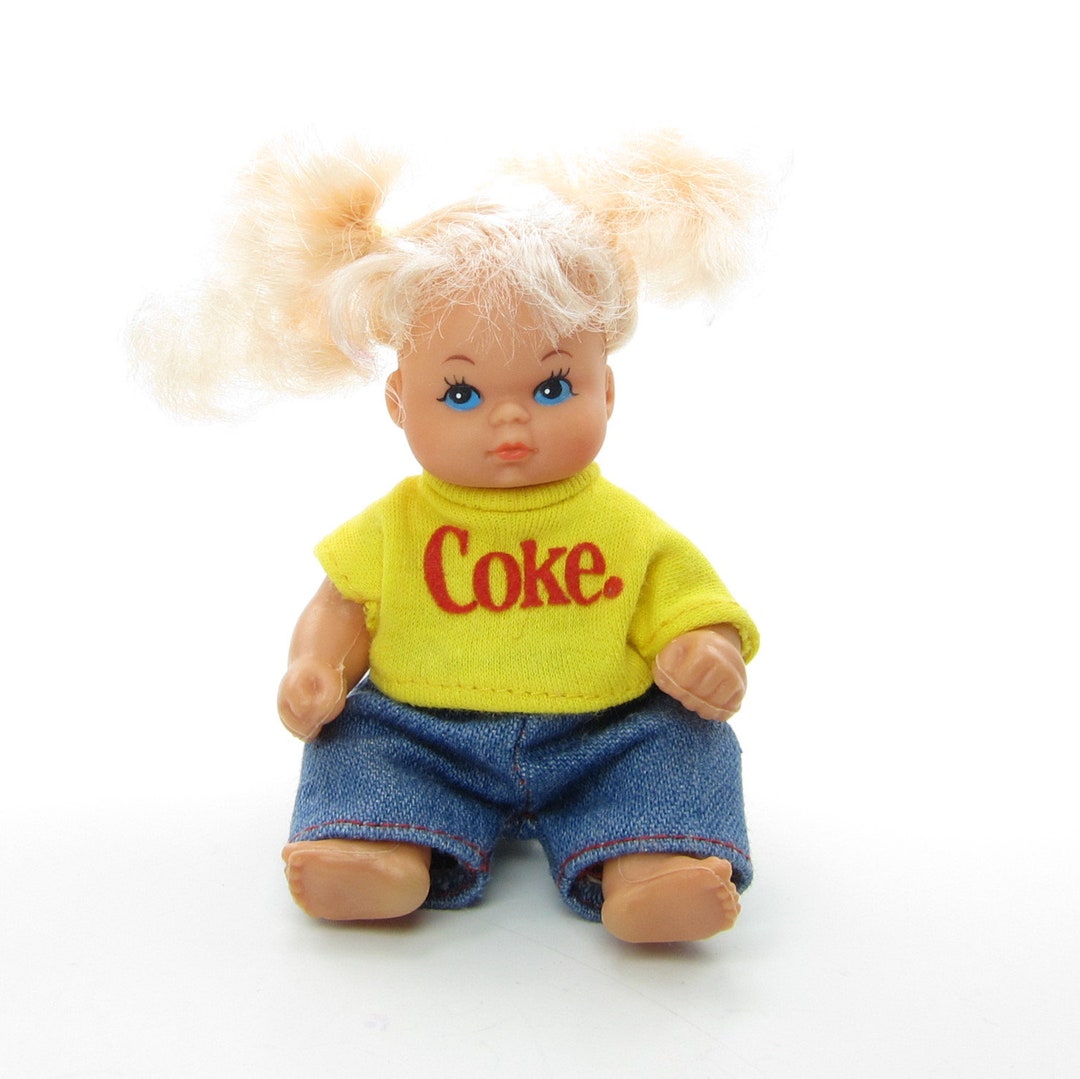 Coke Kids Coca-cola Girl Doll With Blonde Hair, Blue Eyes, T-shirt ...