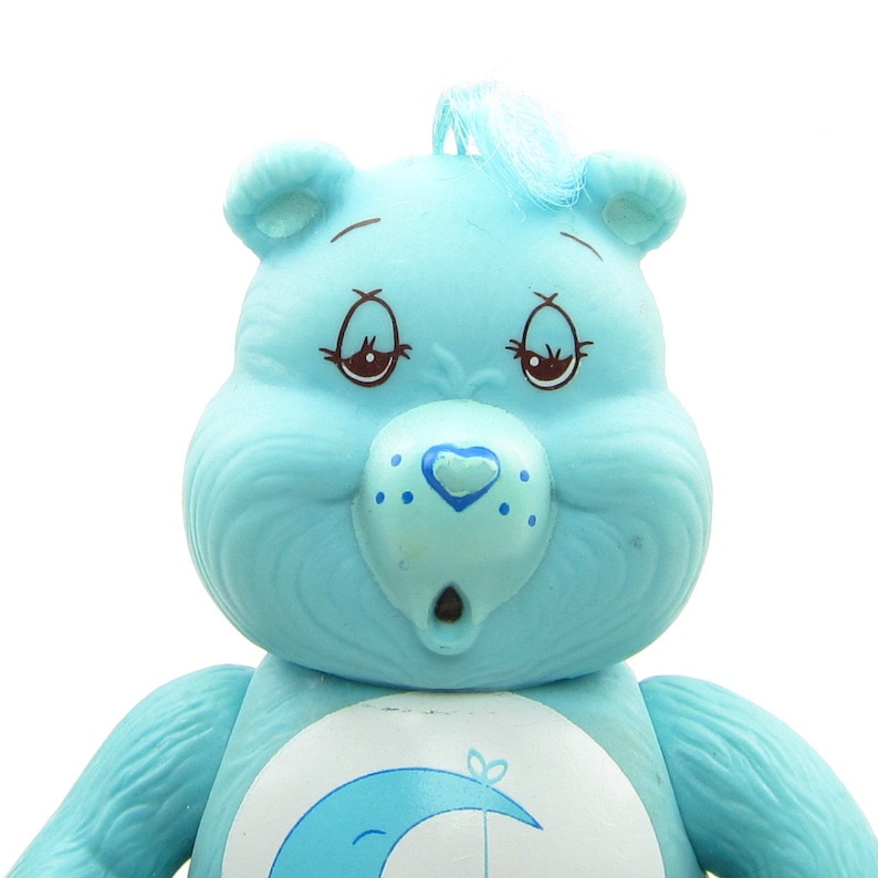 Bedtime Bear Care Bears Vintage Poseable PVC Toy Figurine, Blue With ...