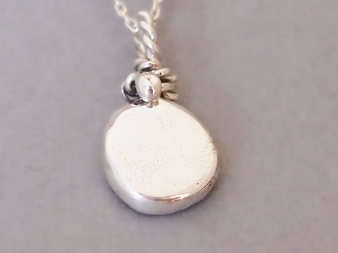 Organic Silver Protection Necklace, Spiritual Jewelry, Mirror Silver ...