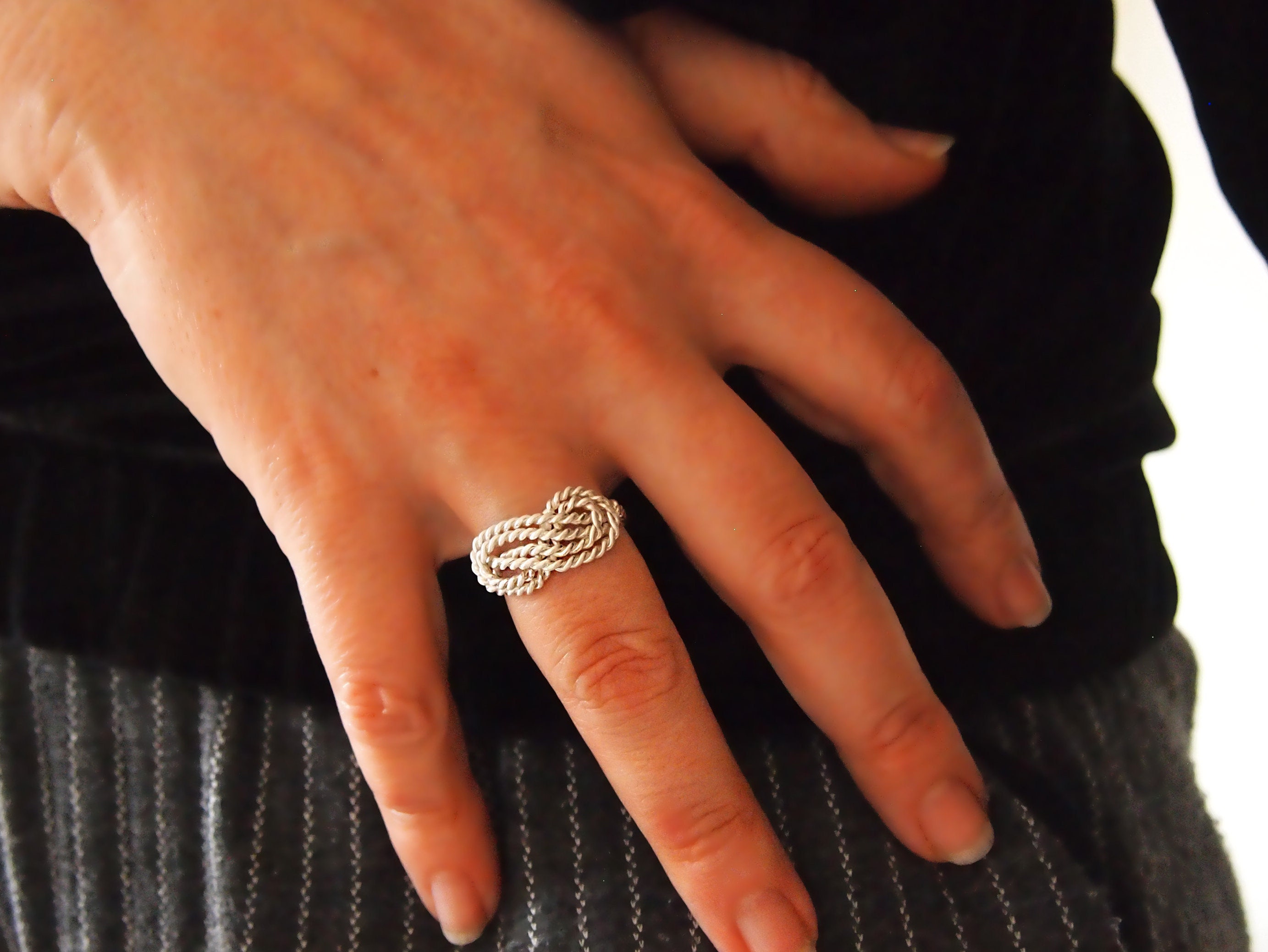 Infinity Knot Ring Silver Love Knot Friendship & Lovers | Etsy