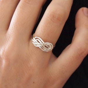 Infinity Wire Ring, Minimalist Silver Ring, Handmade to Your Size ...