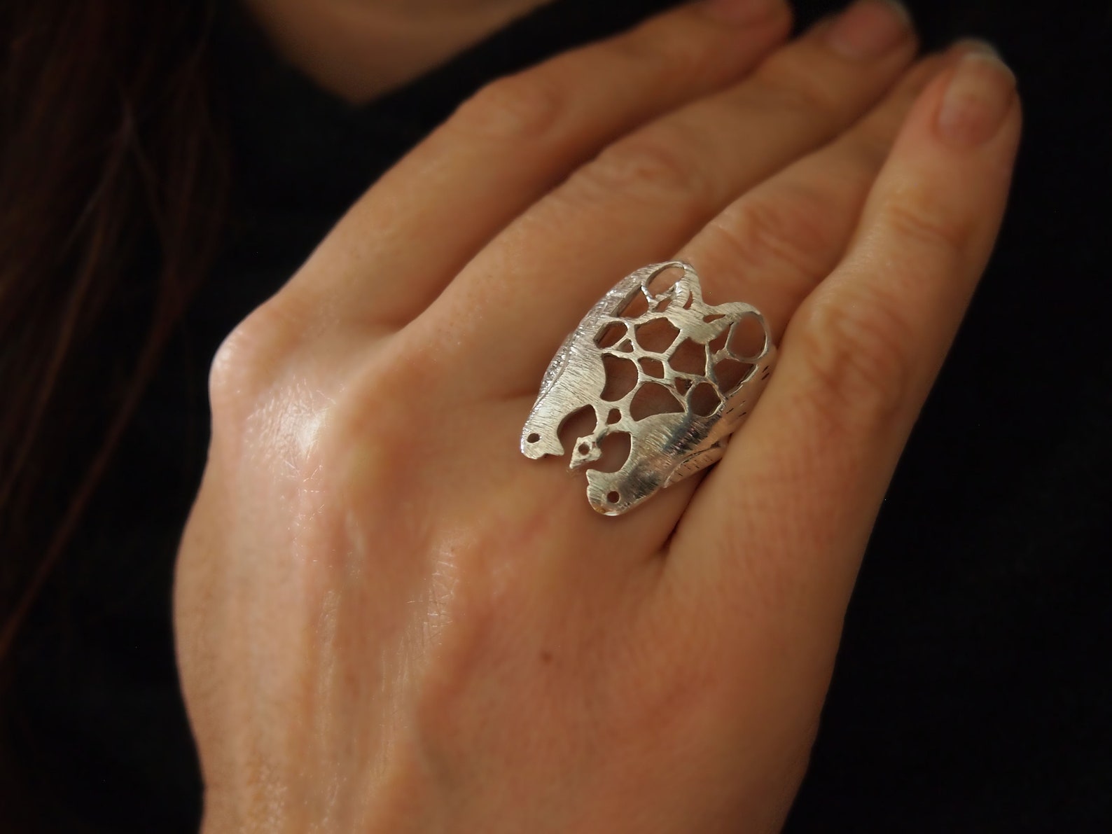 Index Finger Bird Ring Long Sterling Silver Ring - Etsy