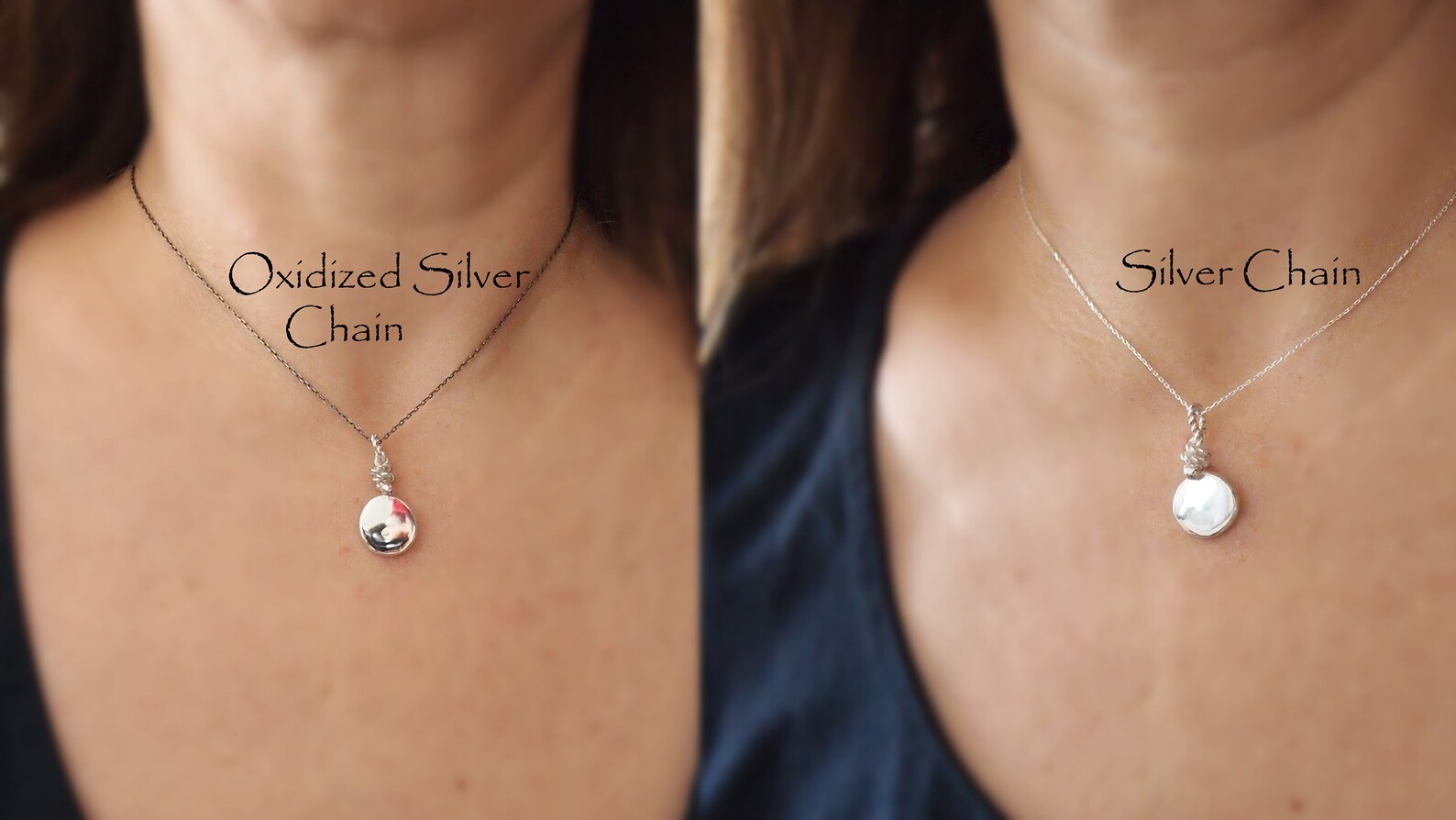 Organic Silver Protection Necklace Spiritual Jewelry Mirror | Etsy