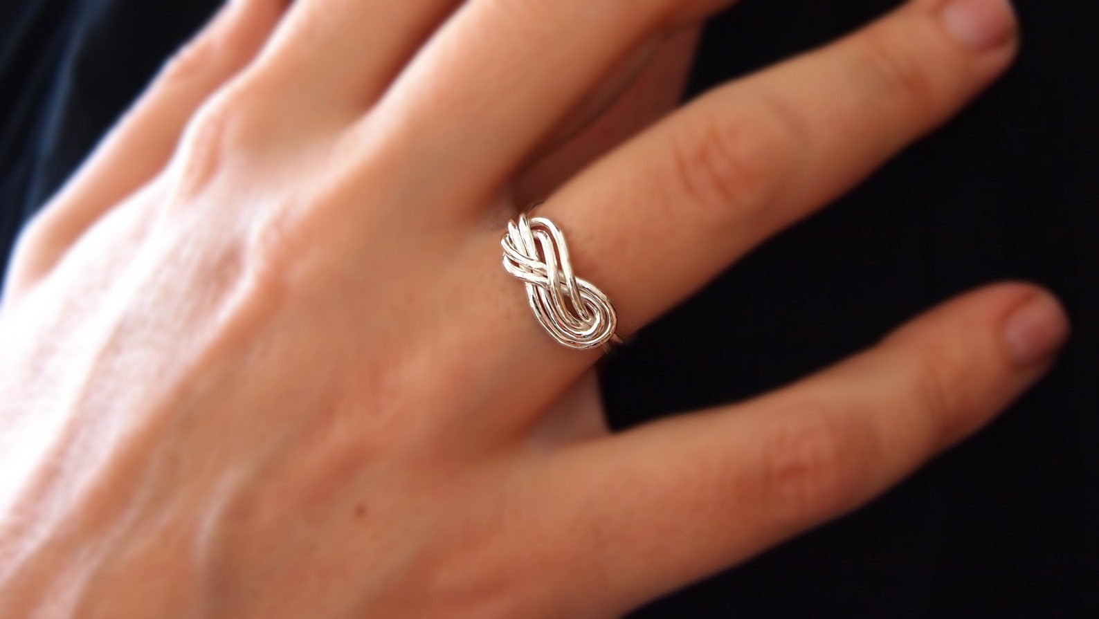 Infinity Wire Ring Minimalist Silver Ring Handmade to Your - Etsy
