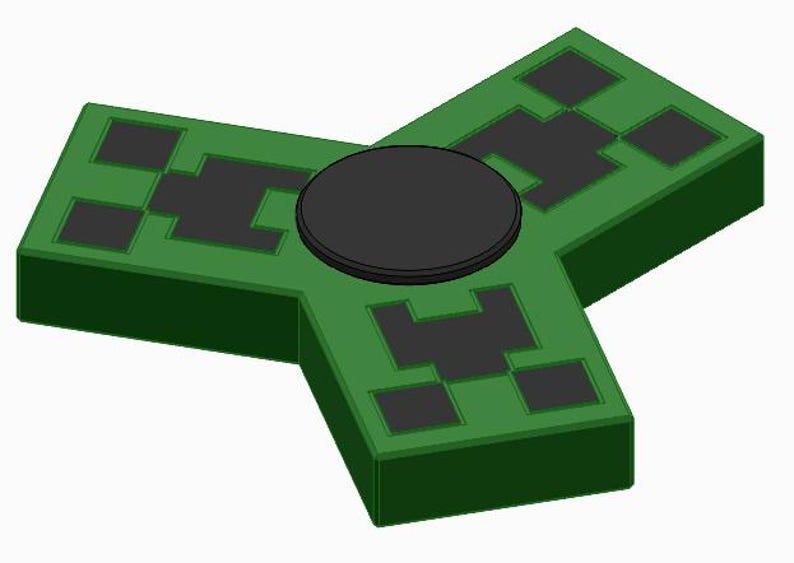 Creeper Fidget Spinner, 3D Printed. Sensory. - Etsy