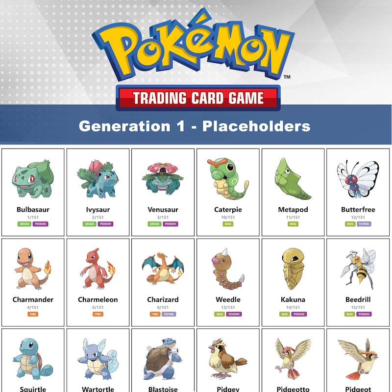 Pokemons Binder Dividers - Etsy