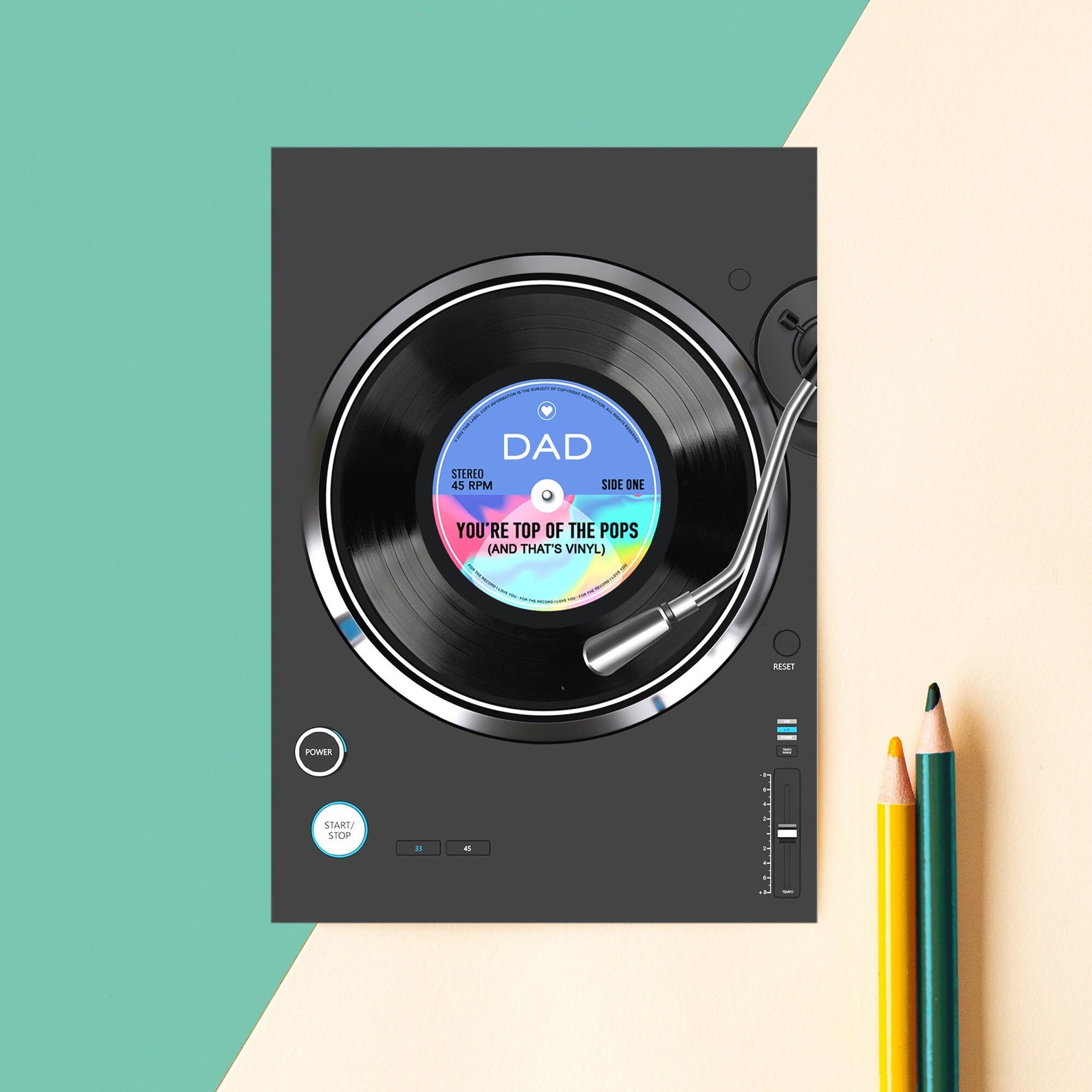 Funny Vinyl Father's Day Card, Father's Day Card, Pun Card, Vinyl Lover ...
