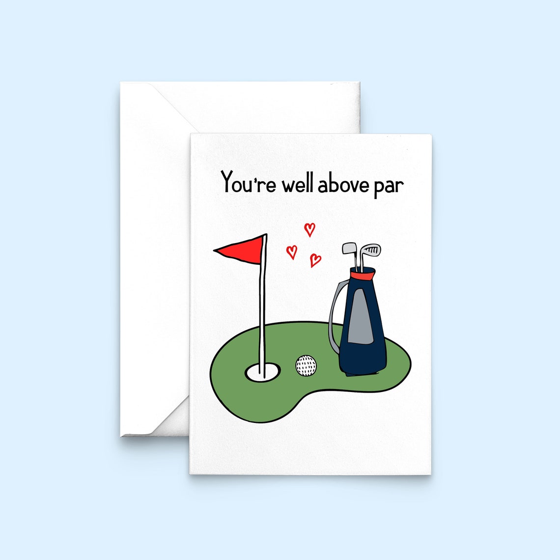 Funny Golf Valentine's Card Card for boyfriend Golf | Etsy