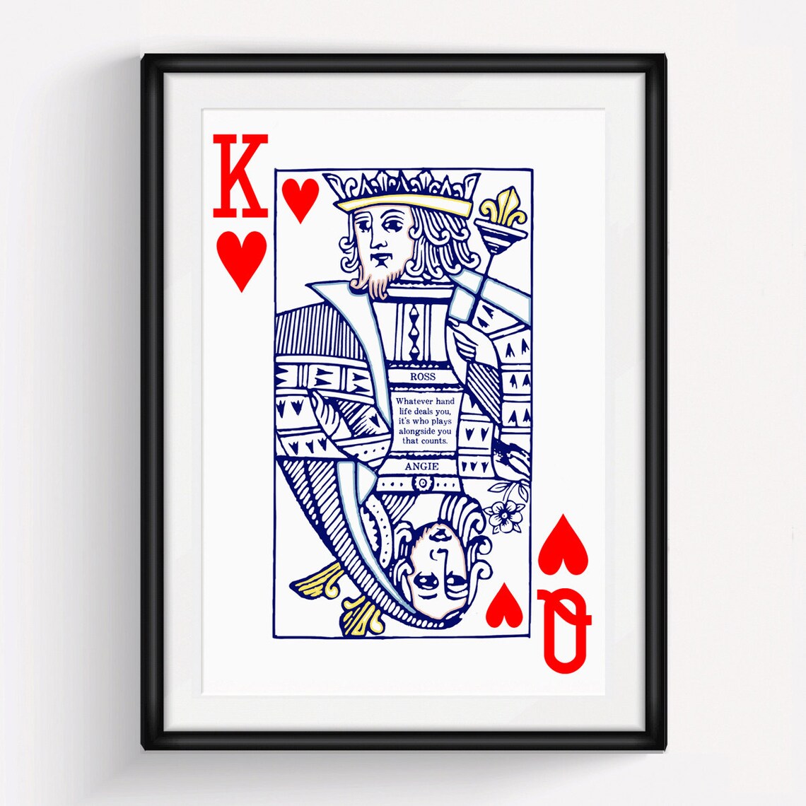Personalised Playing Card Print Love Print Personalised - Etsy