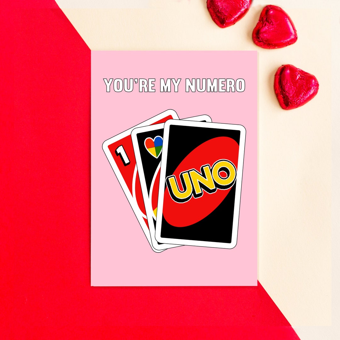 Funny Uno Valentine's Day Card, Cute Valentine's Card, Girlfriend Card ...