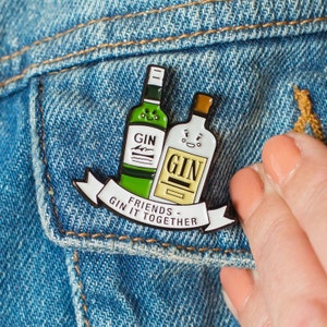 Gin It Together Friendship Enamel Pin, Gin Pin, Best Friend Gift ...