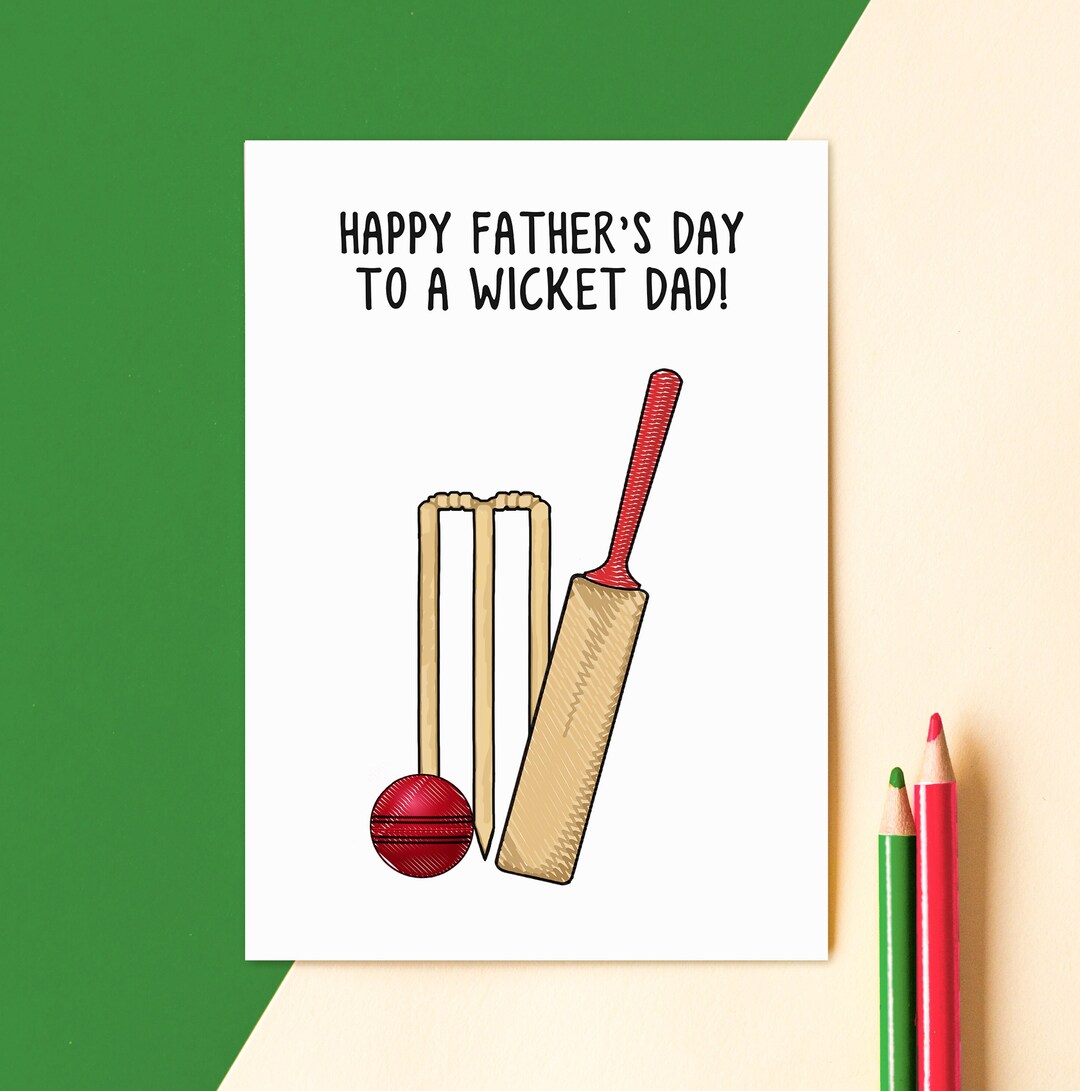 Funny Cricket Father's Day Card, Funny Father's Day Card, Card for Dad ...