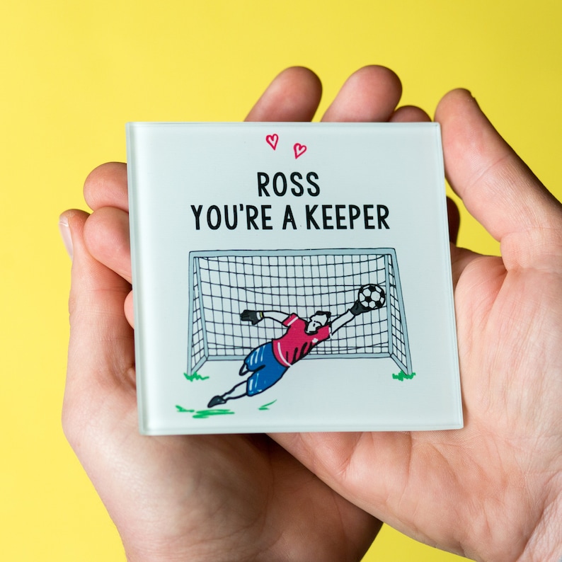 Personalised Football Coaster, Personalised Football Gift, Coaster Gift ...