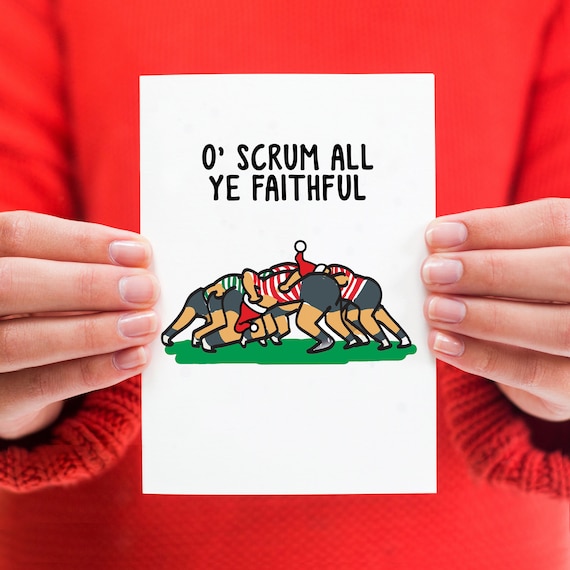 Funny Rugby Christmas Card Funny Holiday Card Rugby Funny - Etsy UK