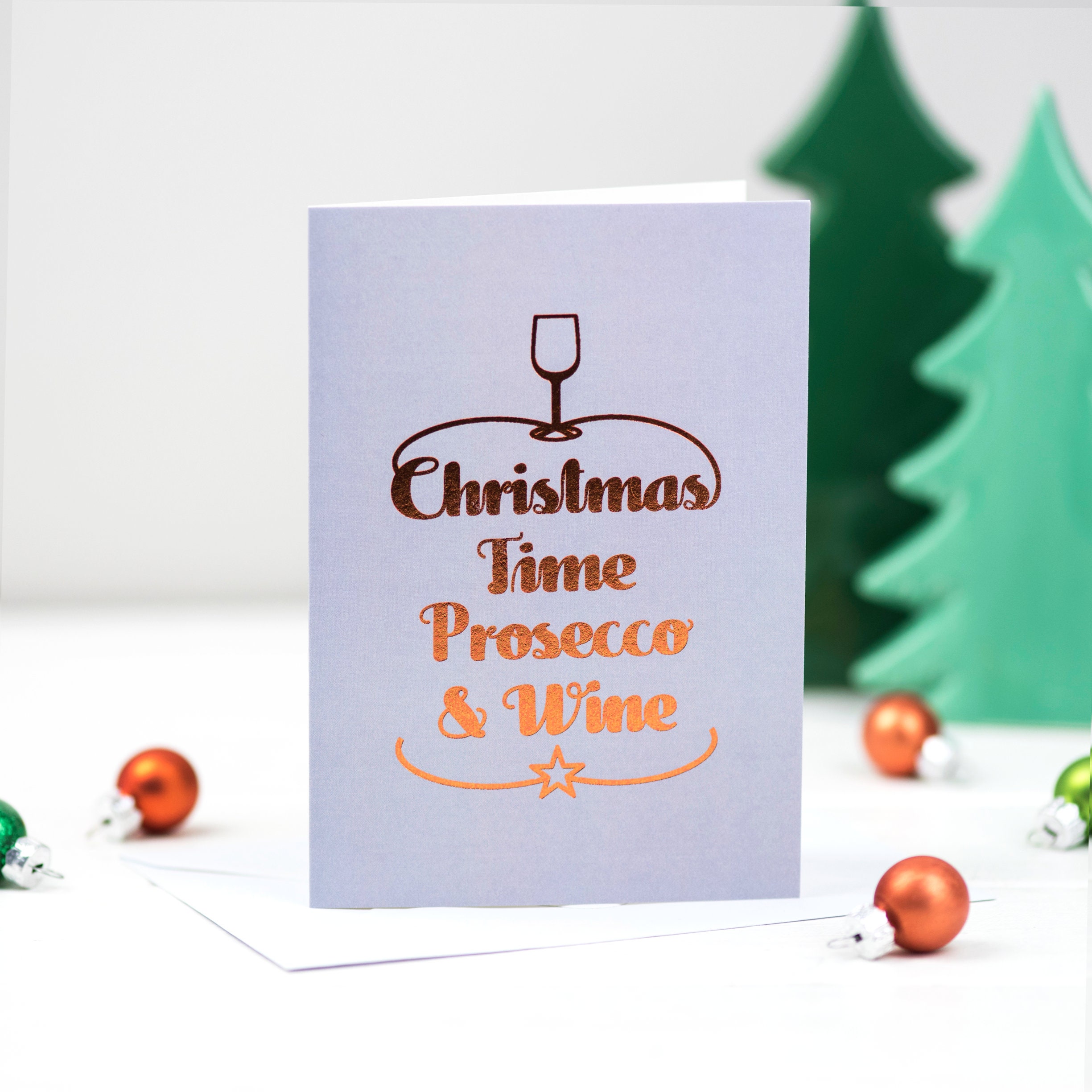 Prosecco & Wine Christmas Card, Prosecco Christmas Card, Wine Holiday ...