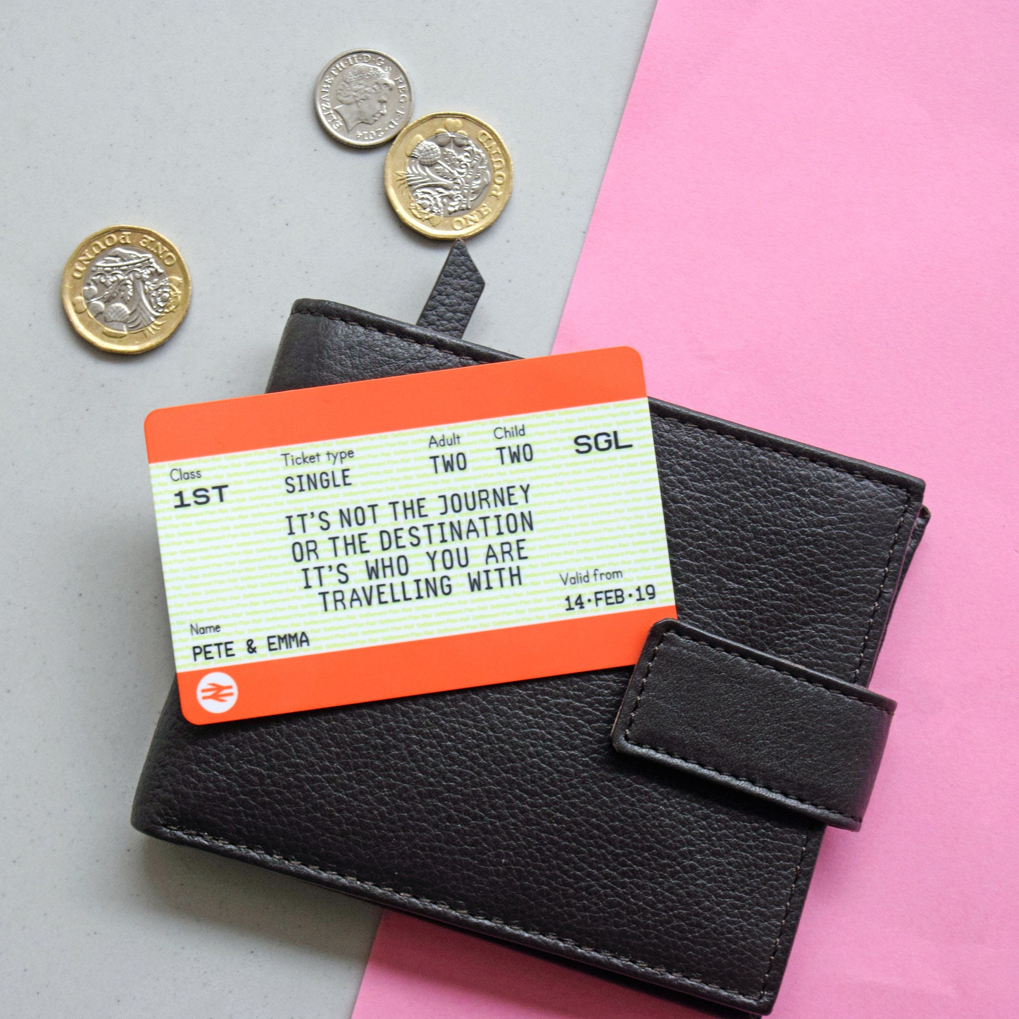 Personalised Train Ticket Wallet Insert Personalised Train - Etsy