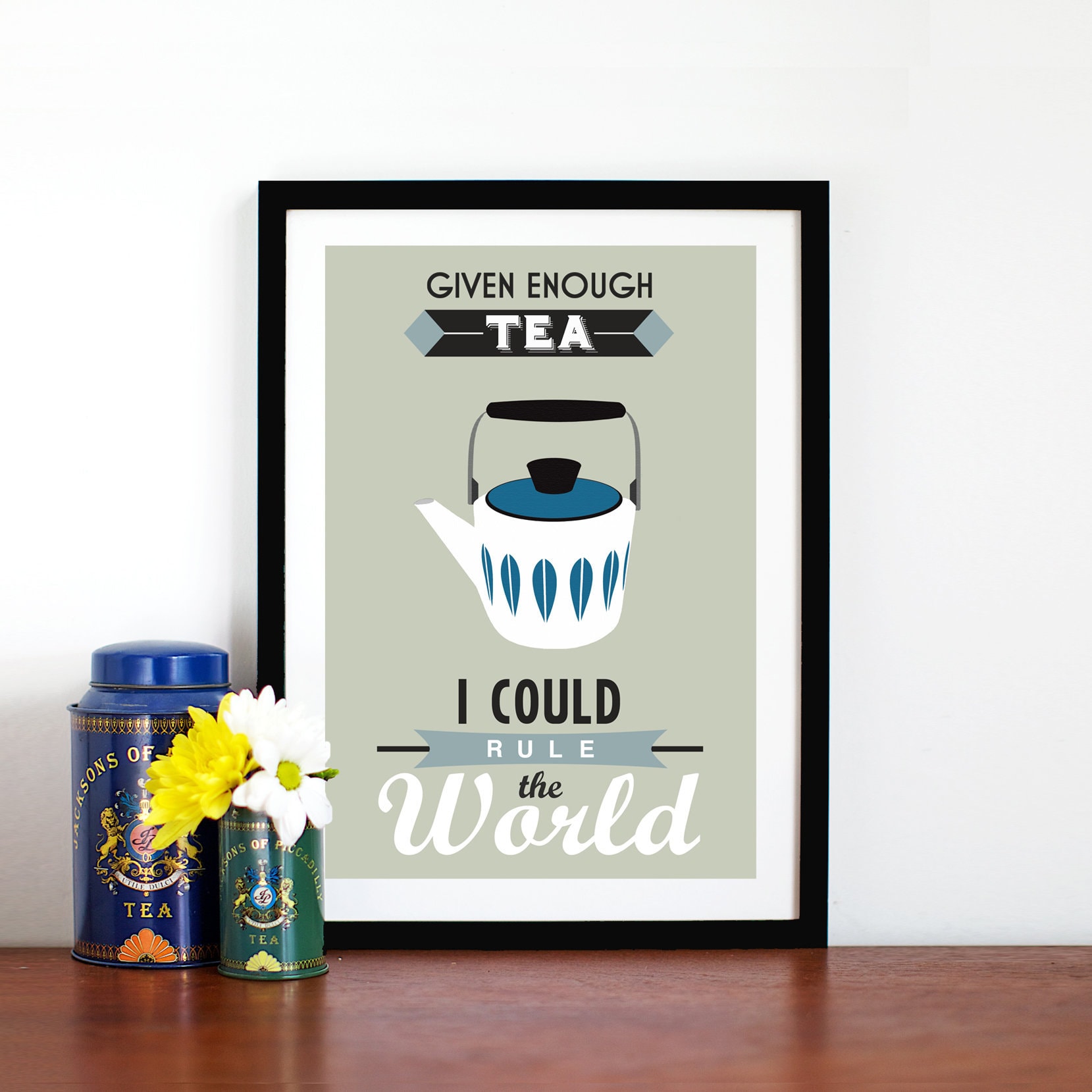 Tea Kitchen Art Tea Poster Tea Print Retro Tea Print Tea | Etsy
