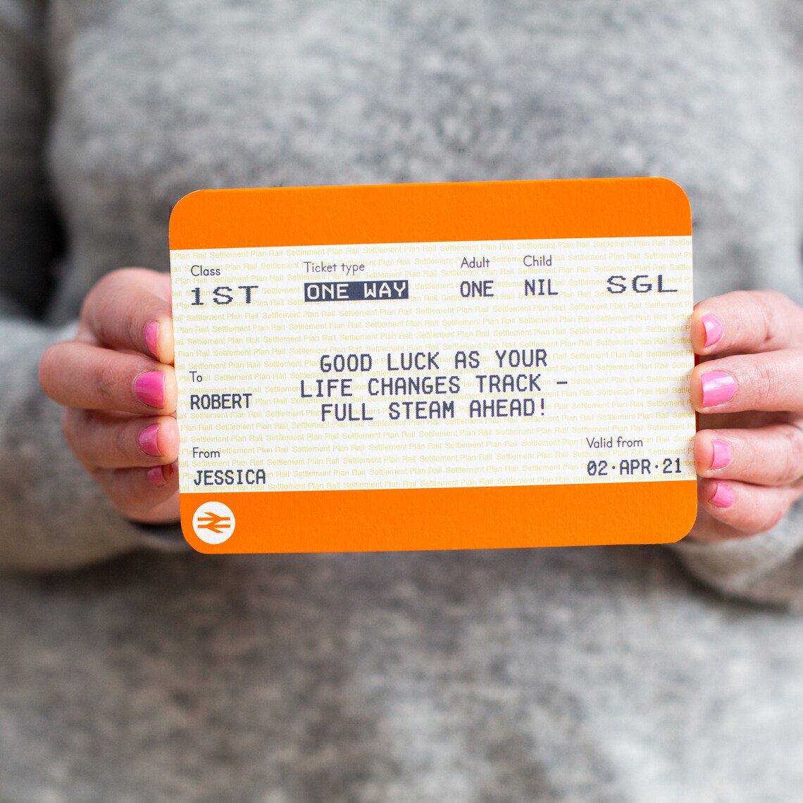 Personalised Train Ticket Good Luck Card Train Ticket Good - Etsy UK