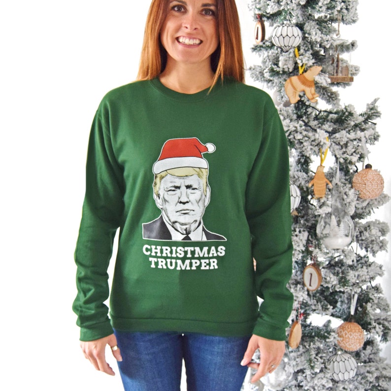 Donald Trump Christmas Jumper, Christmas Sweatshirt, Xmas Jumper ...
