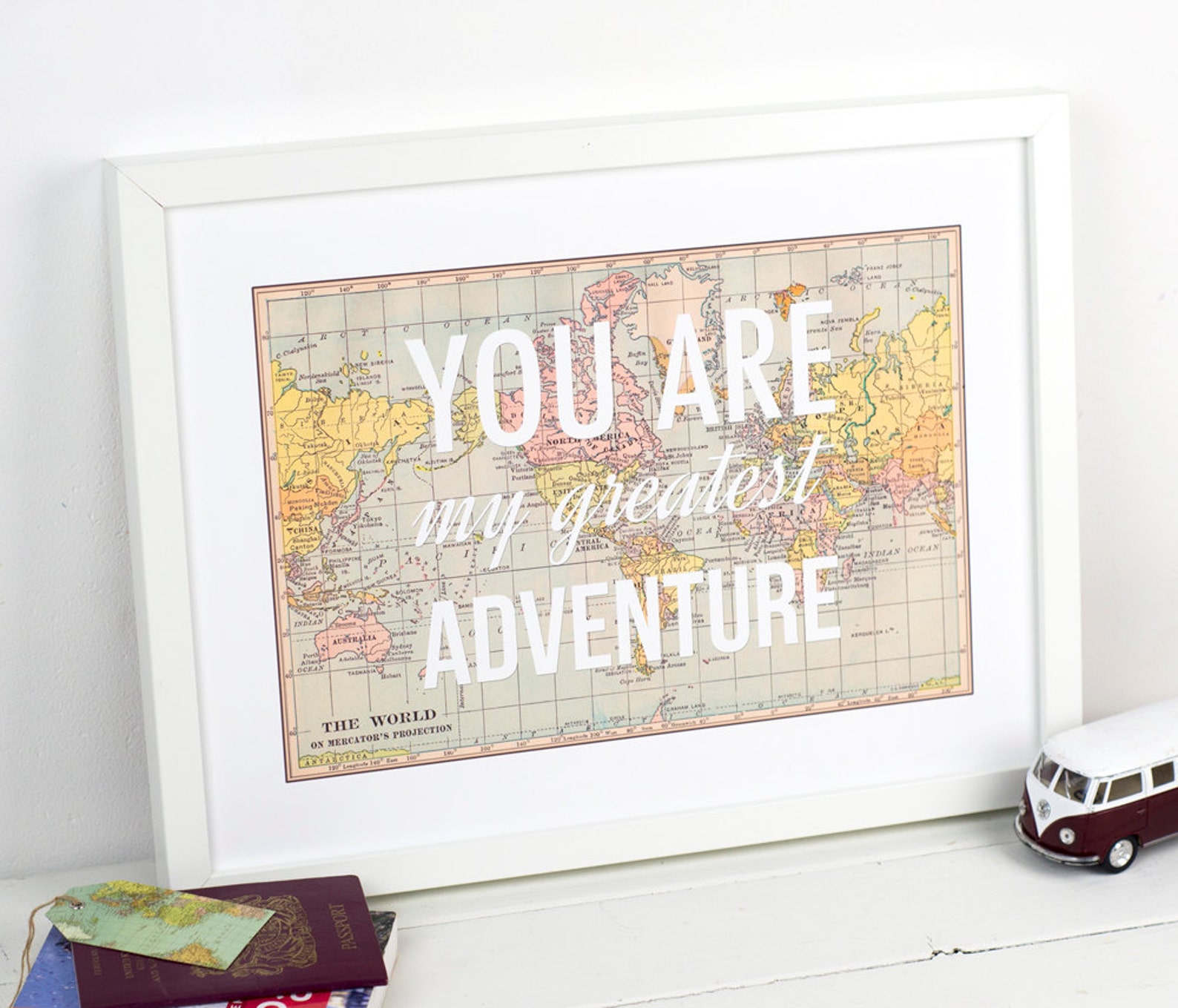 You Are My Greatest Adventure World Map Poster Map Art - Etsy UK