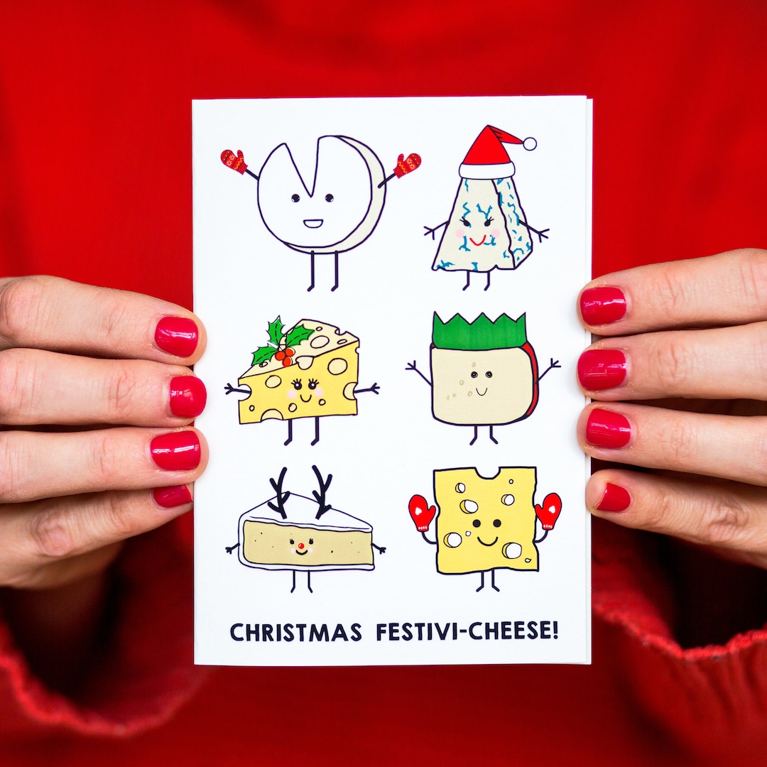 Funny Cheese Christmas Card, Funny Holiday Card, Cheese, Christmas Card ...