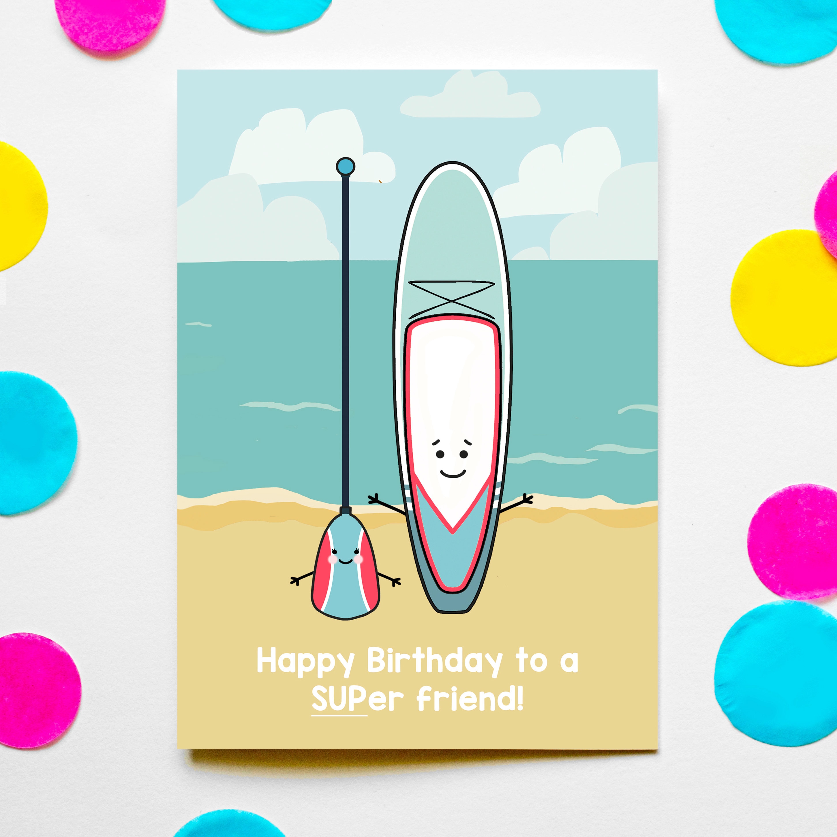 Stand up Paddle Board Birthday Card for Friend Friend - Etsy UK